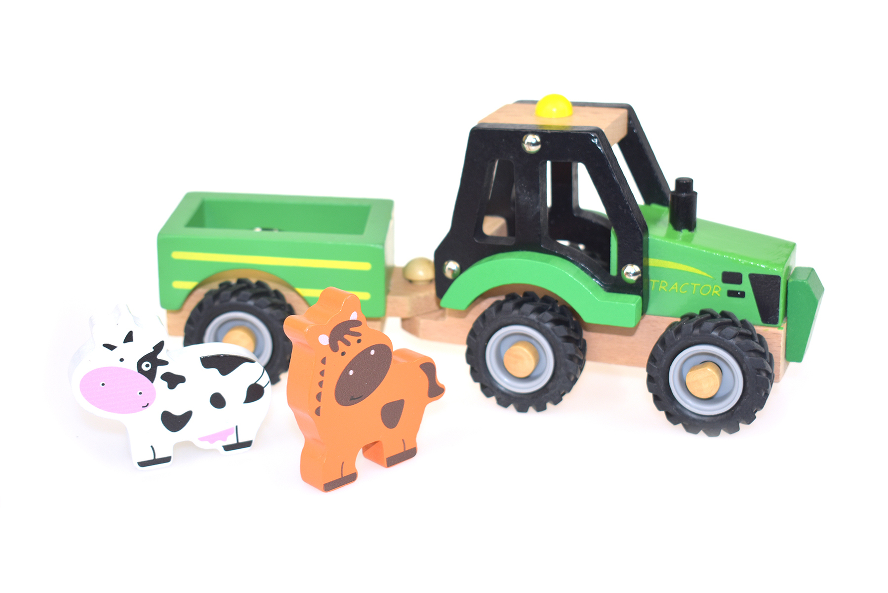 WT287 GREEN TRACTOR WITH ANIMAL